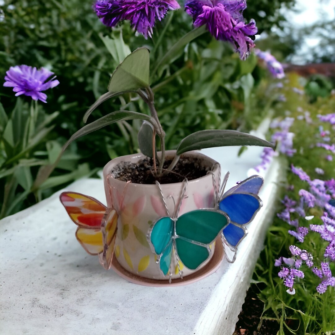 3D Butterfly Potted Plant Decor - Etsy
