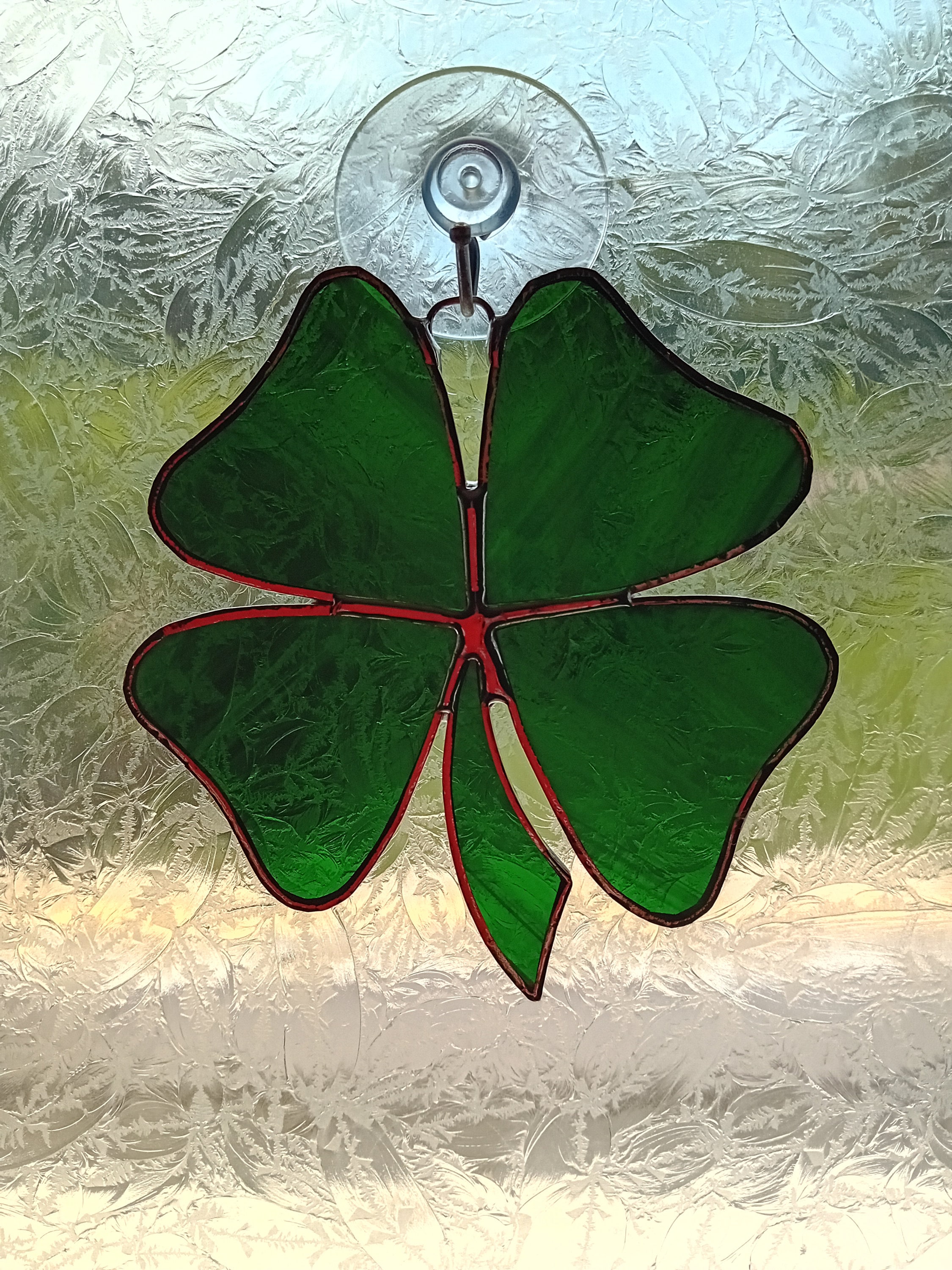 Four Leaf Clover Stained Glass Suncatcher - Etsy