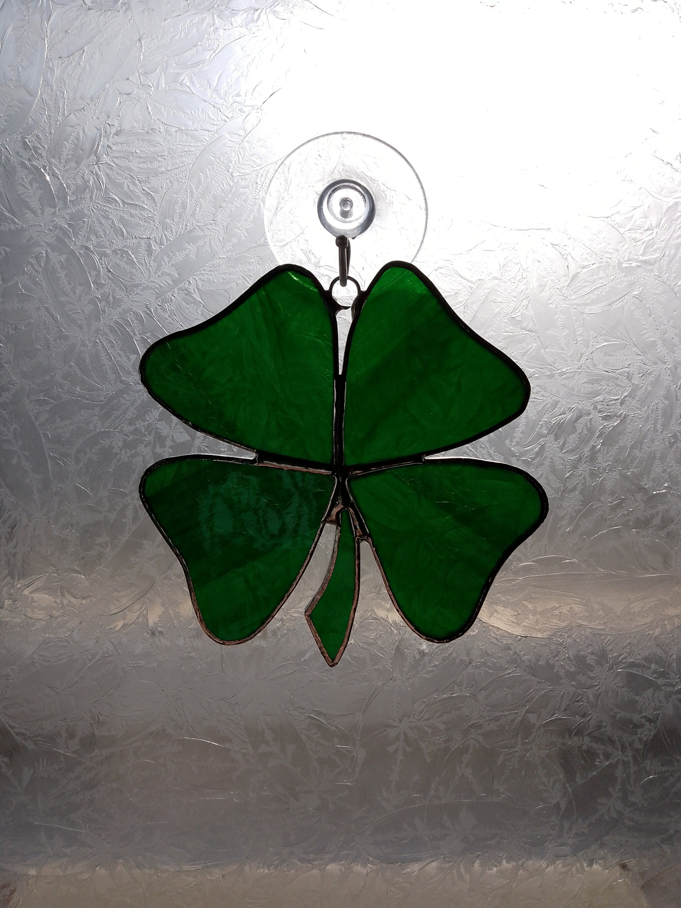 Four Leaf Clover Stained Glass Suncatcher - Etsy