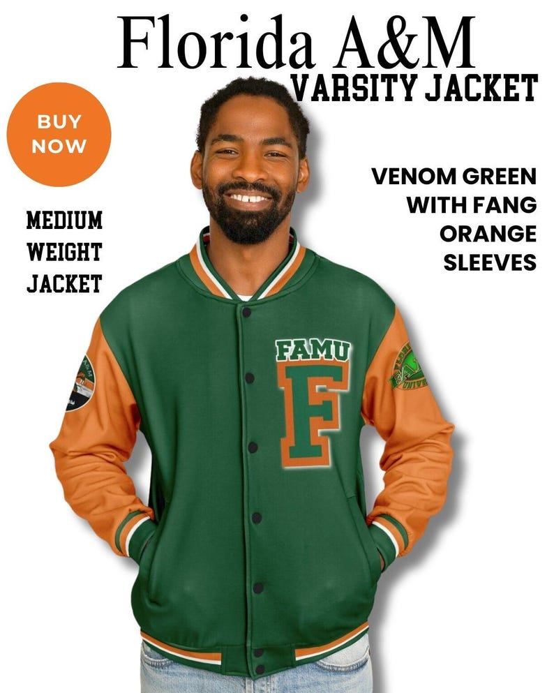 FAMU Rattlers Varsity Jacket: Venom Green Game Day Wear - Etsy