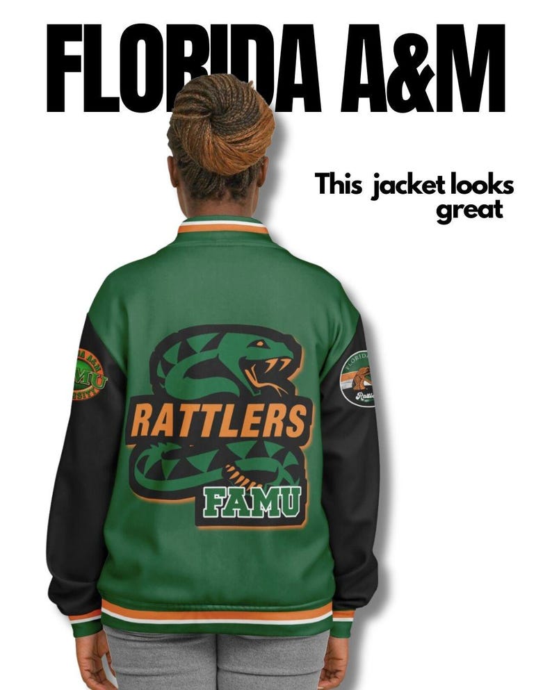 FAMU Rattlers Varsity Jacket: Venom Green Game Day Wear - Etsy