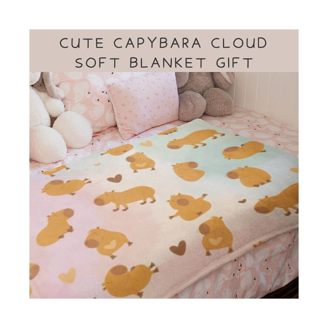 Capybara Cloud Blanket Gift for Adult Youth Children Cute Capybara ...