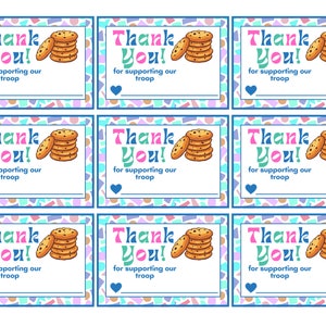 Girl Scout Cookie Thank You Card, Girl Scout Card, Girl Scout Cookie ...