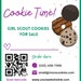 Girl Scouts Cookie Template Editable Girl Scout Cookie Cards Easy to ...