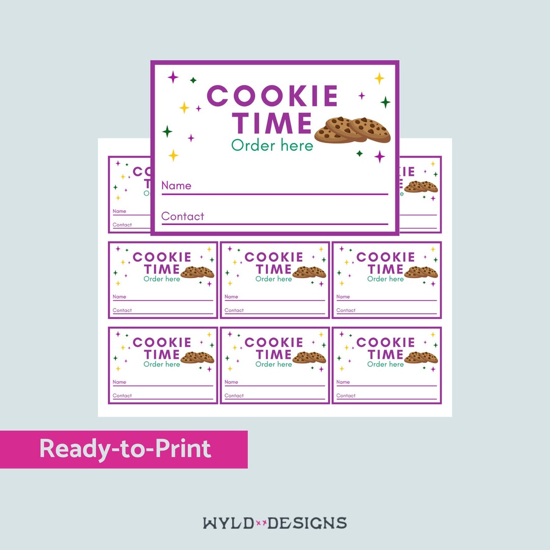 Girl Scout Cookie Order Card, Girl Scout Cookie Card, Easy-to-order ...
