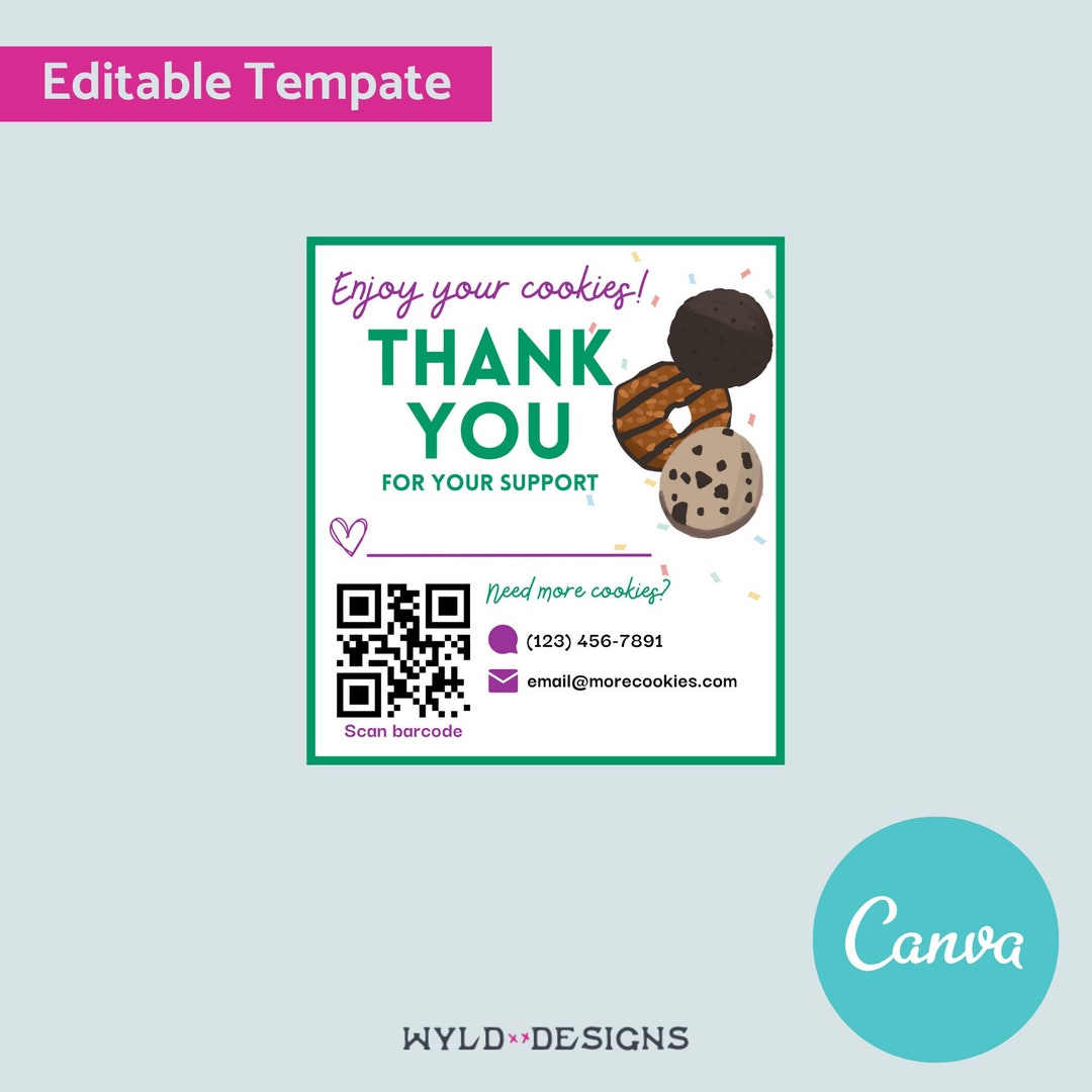 Girl Scouts Thank You Note, Editable Template, Easy-to-edit, Girl ...