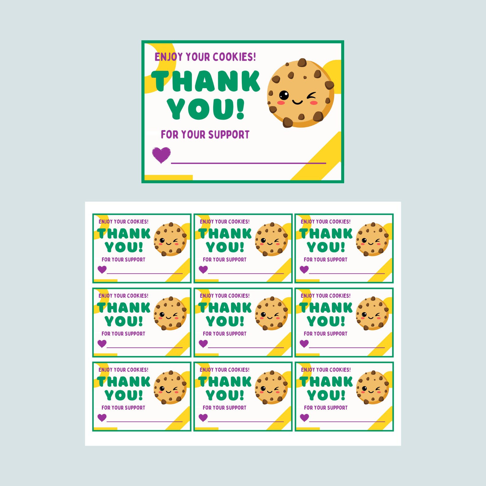 Girl Scout Cookie Thank You Card, Girl Scout Thank You Note, Girl Scout ...