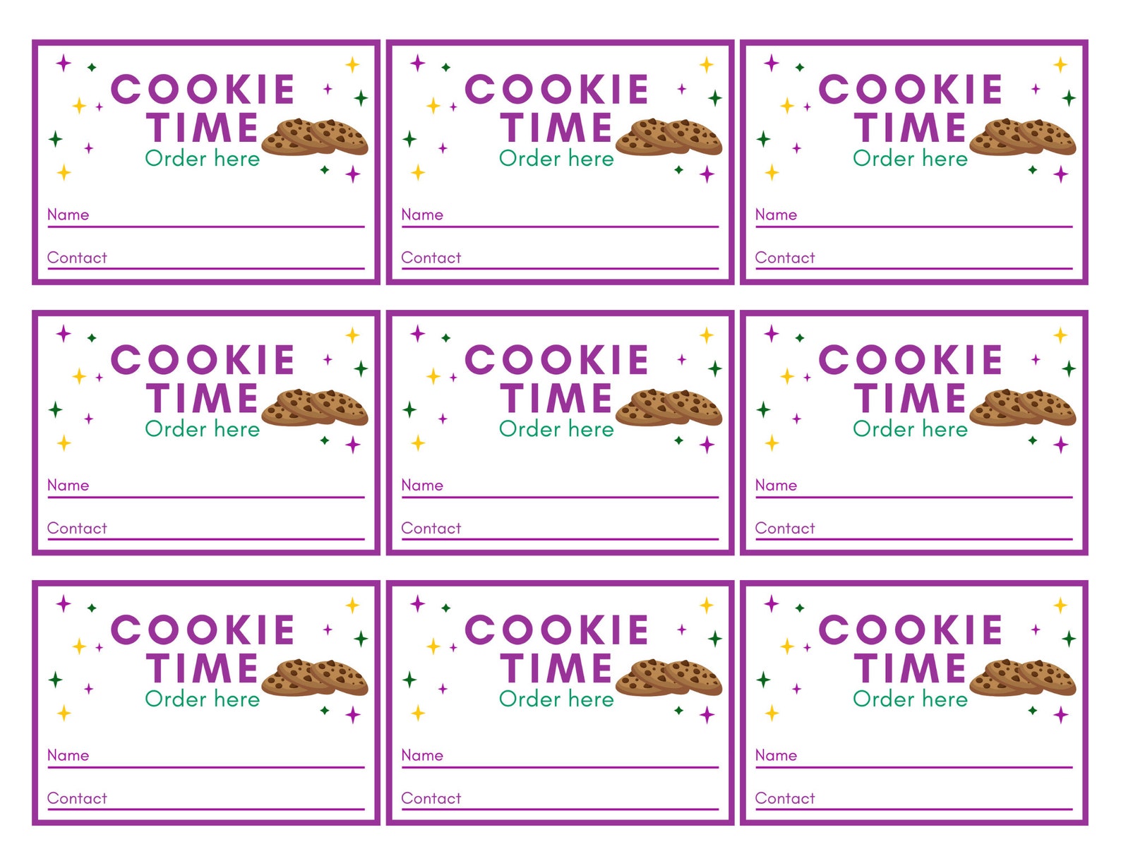 Girl Scout Cookie Order Card, Girl Scout Cookie Card, Easy-to-order ...