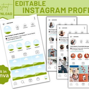 Editable Instagram Profile Template | Social Media Branding | Instagram ...