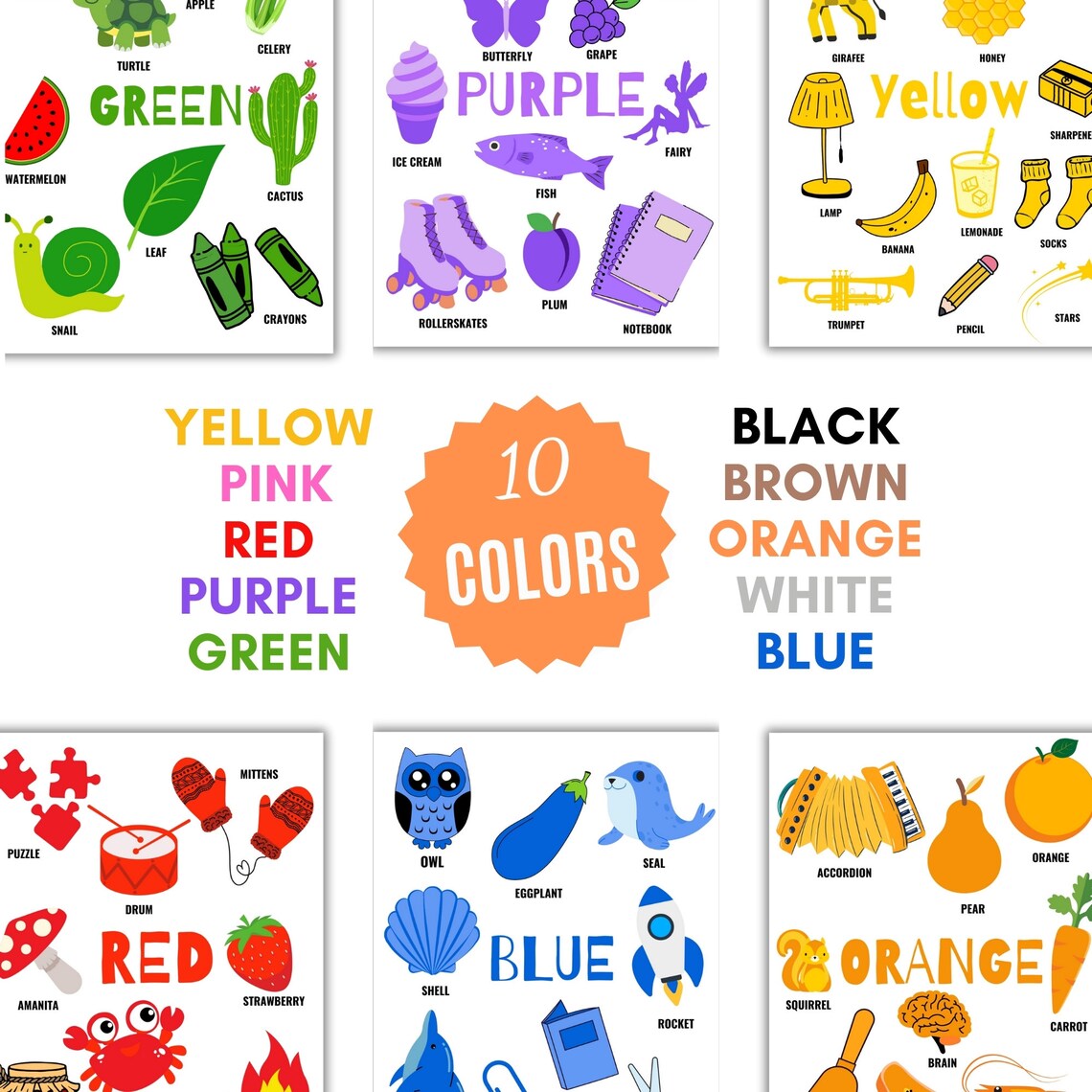 Colors and Vocabulary Set | Learning Resource for Kids | Educational ...