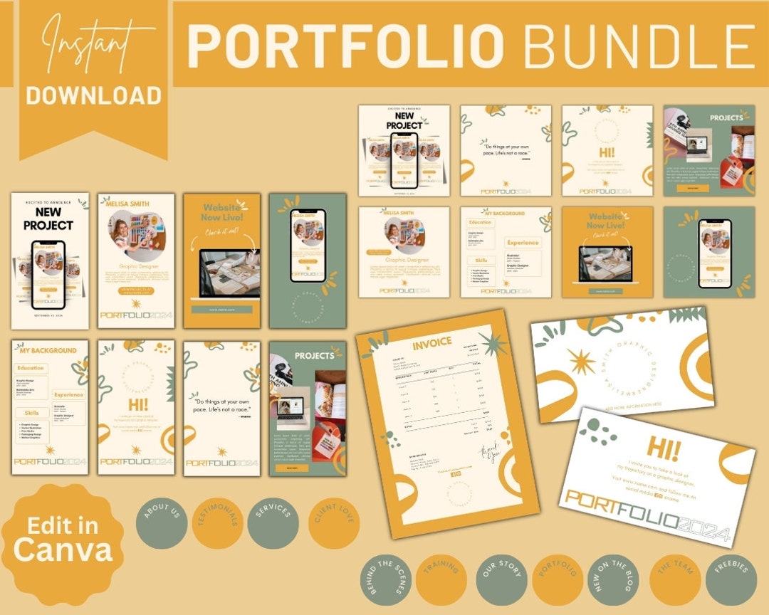 Portfolio Bundle | Branding Kit Portfolio | Social Media Kit Portfolio ...