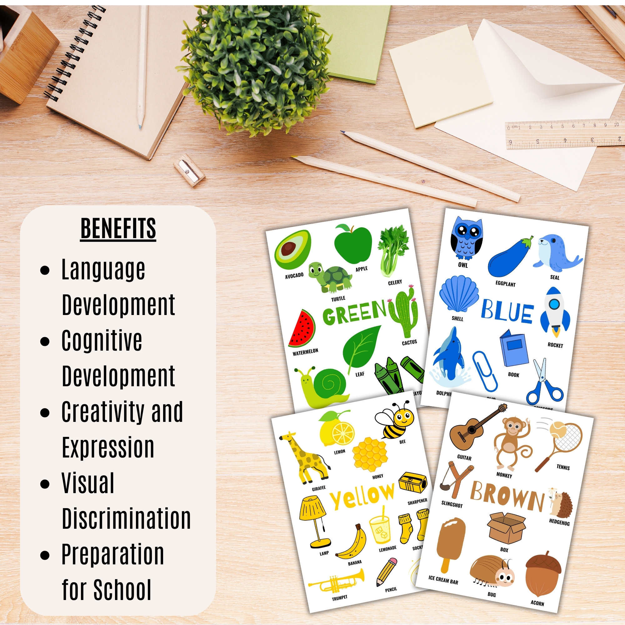 Colors and Vocabulary Set | Learning Resource (digital Download) - Etsy