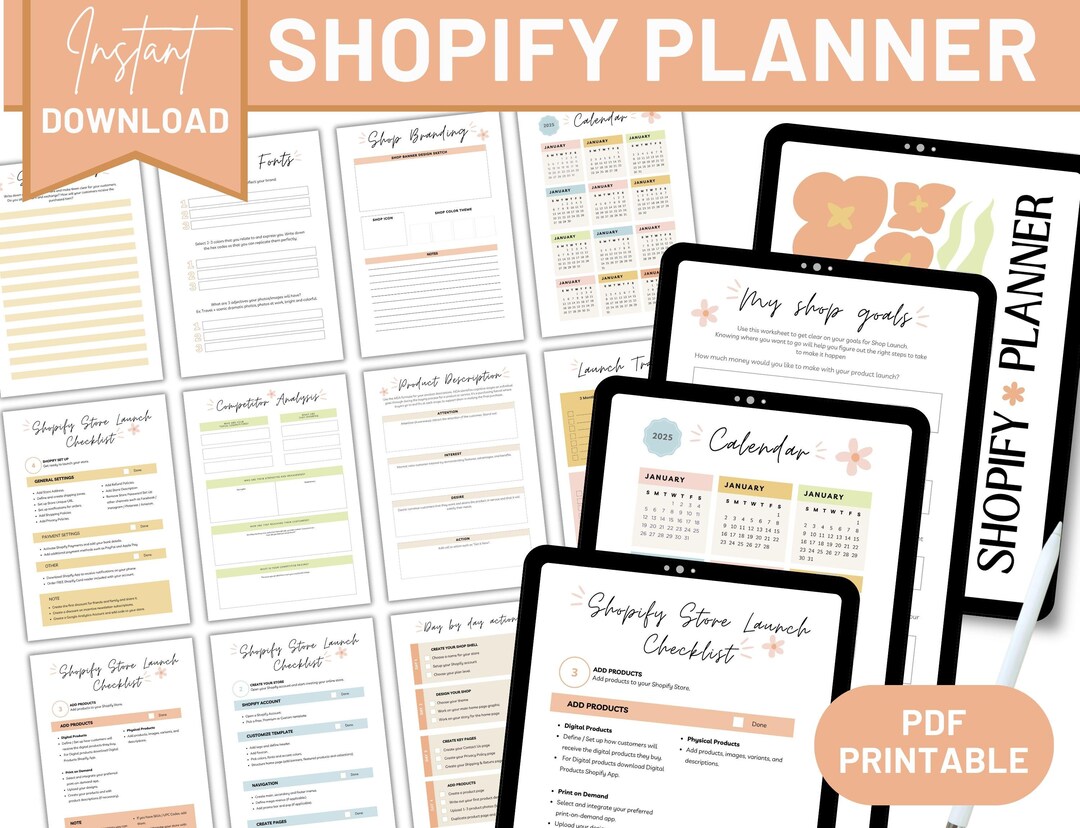 Shopify Business Planner | E-commerce Strategy | Sales Tracker | Online ...