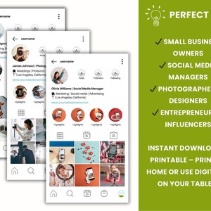 Editable Instagram Profile Template | Social Media Branding | Instagram ...