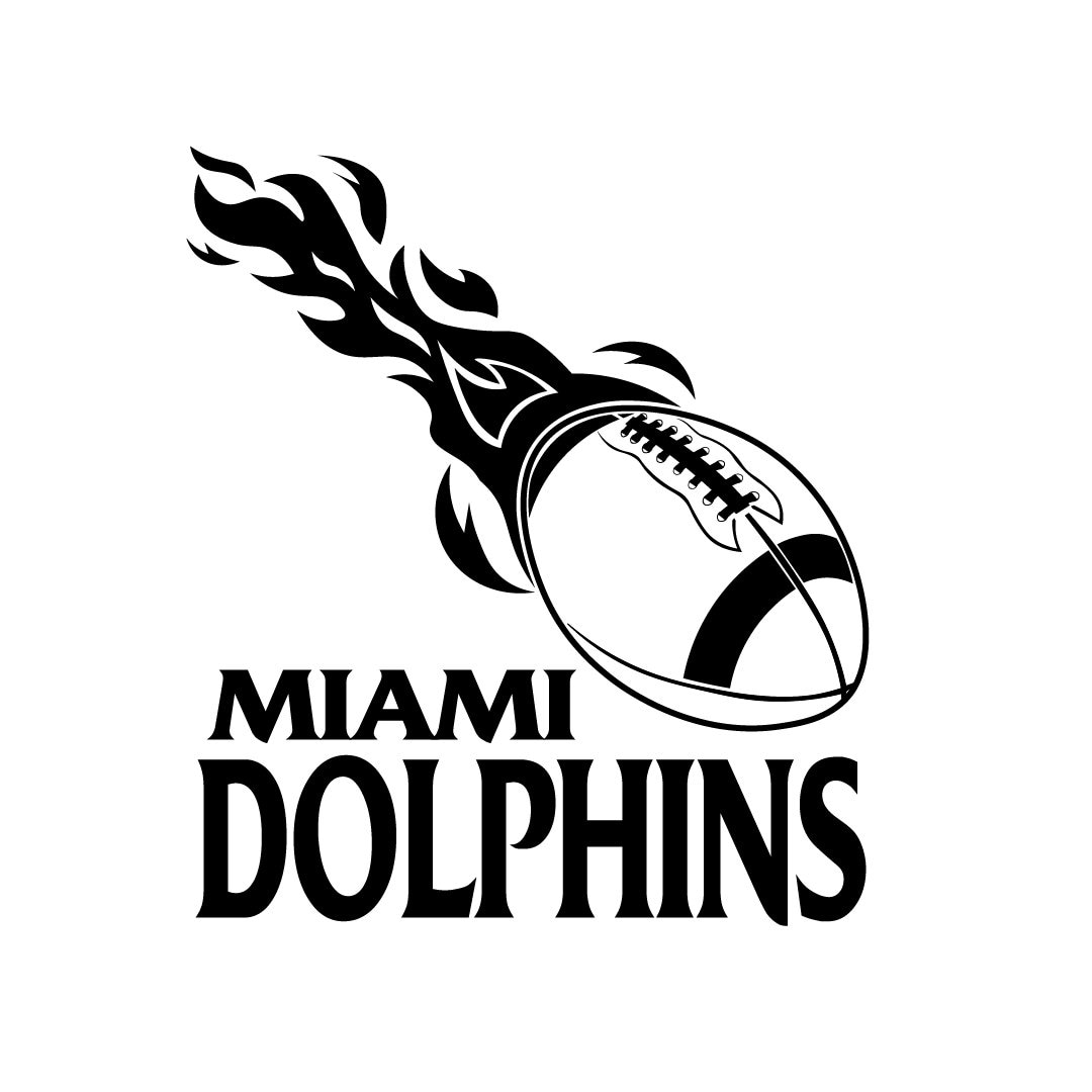 Miami Dolphins Logo Black And White