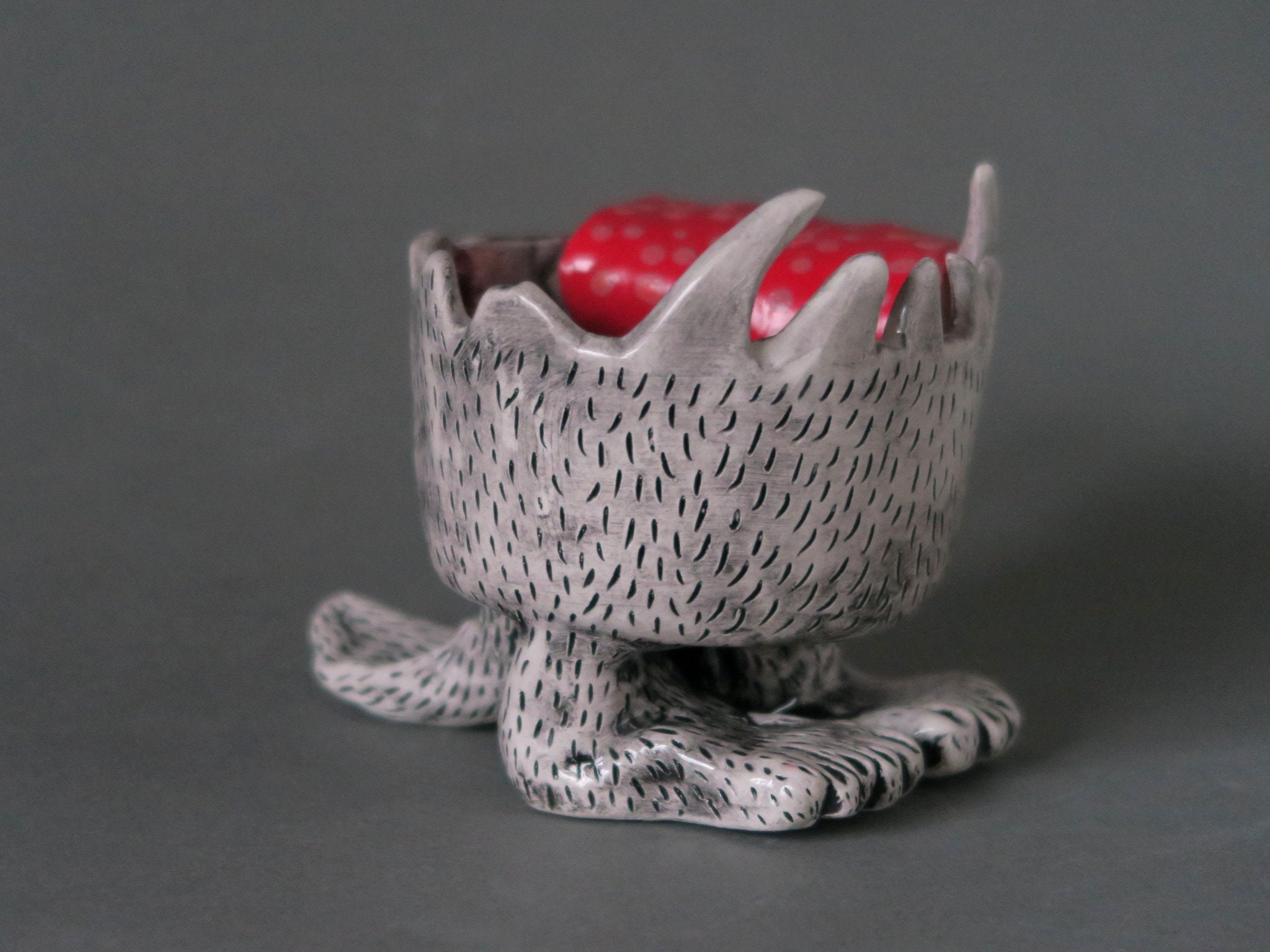 Snack bowl with tongue out-unique ceramics-snack bowl-one of a | Etsy