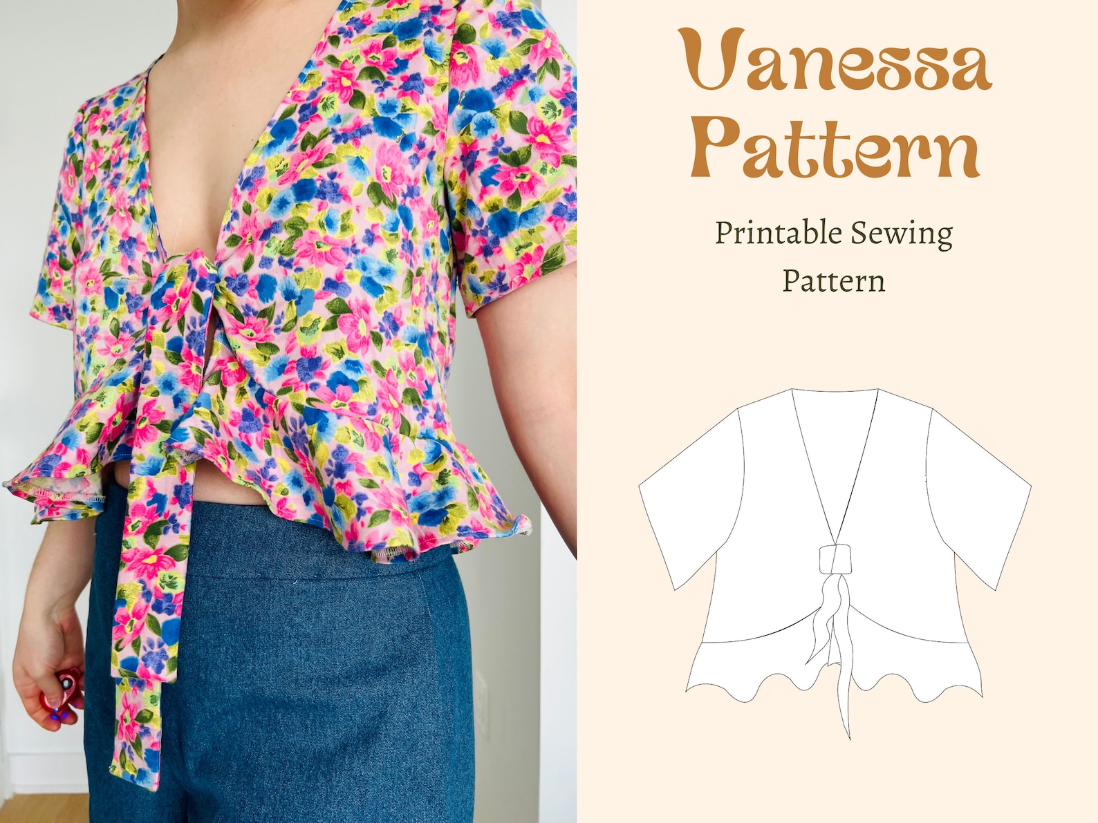 Boho Top Pattern Ruffle Top Pattern Printable Sewing Pattern/pdf ...