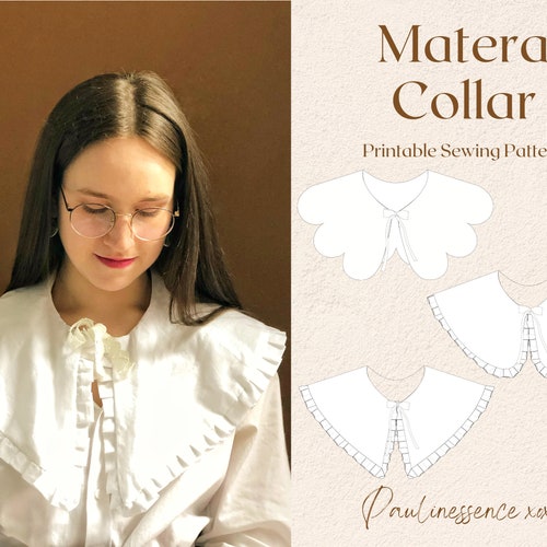 Pdf Pointed Collar Sewing Pattern. - Etsy