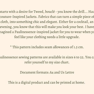 Louise Set (tweed Jacket + Classic Skirt) | Printable Sewing Pattern ...