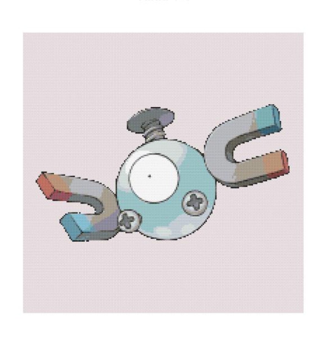 Magnemite Pokemon Stitch Pattern Design Size: 200 X 200 Stitches - Etsy