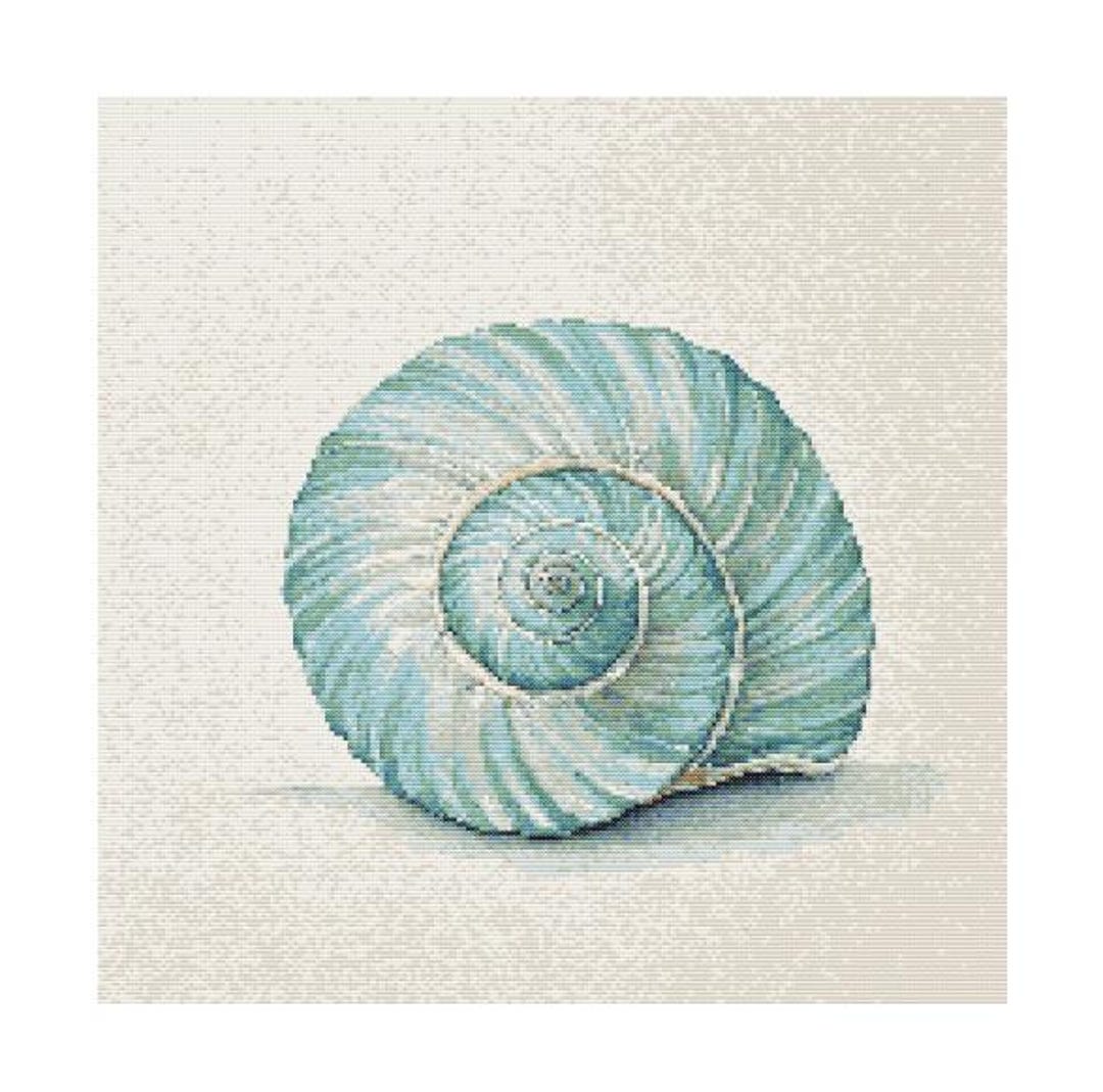 Seashell Watercolor Cross Stitch Pattern - Design Size: 200 X 200 ...