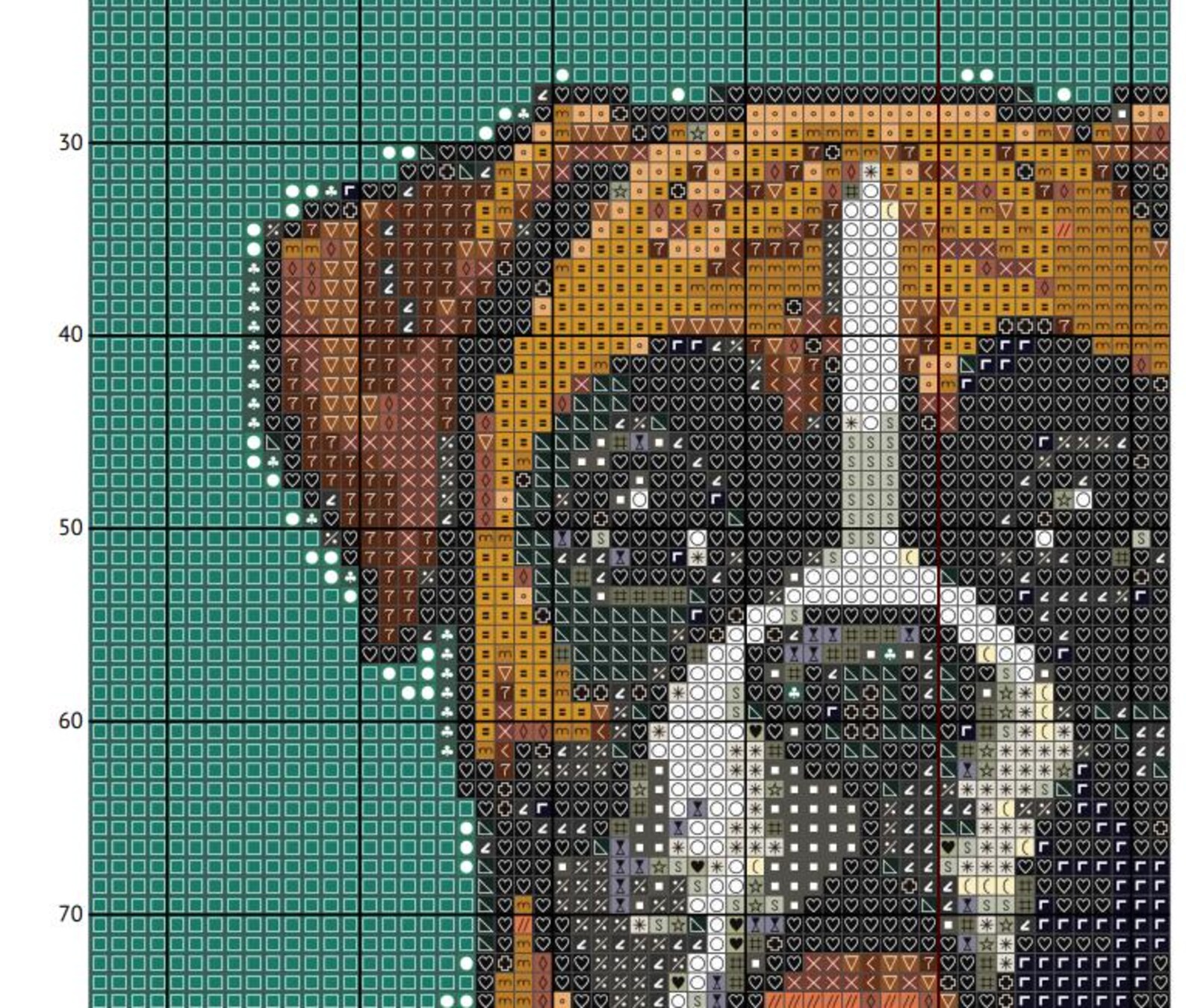 Boxer Dog Cross Stitch Pattern - Design Size: 200 X 200 Stitches - Etsy