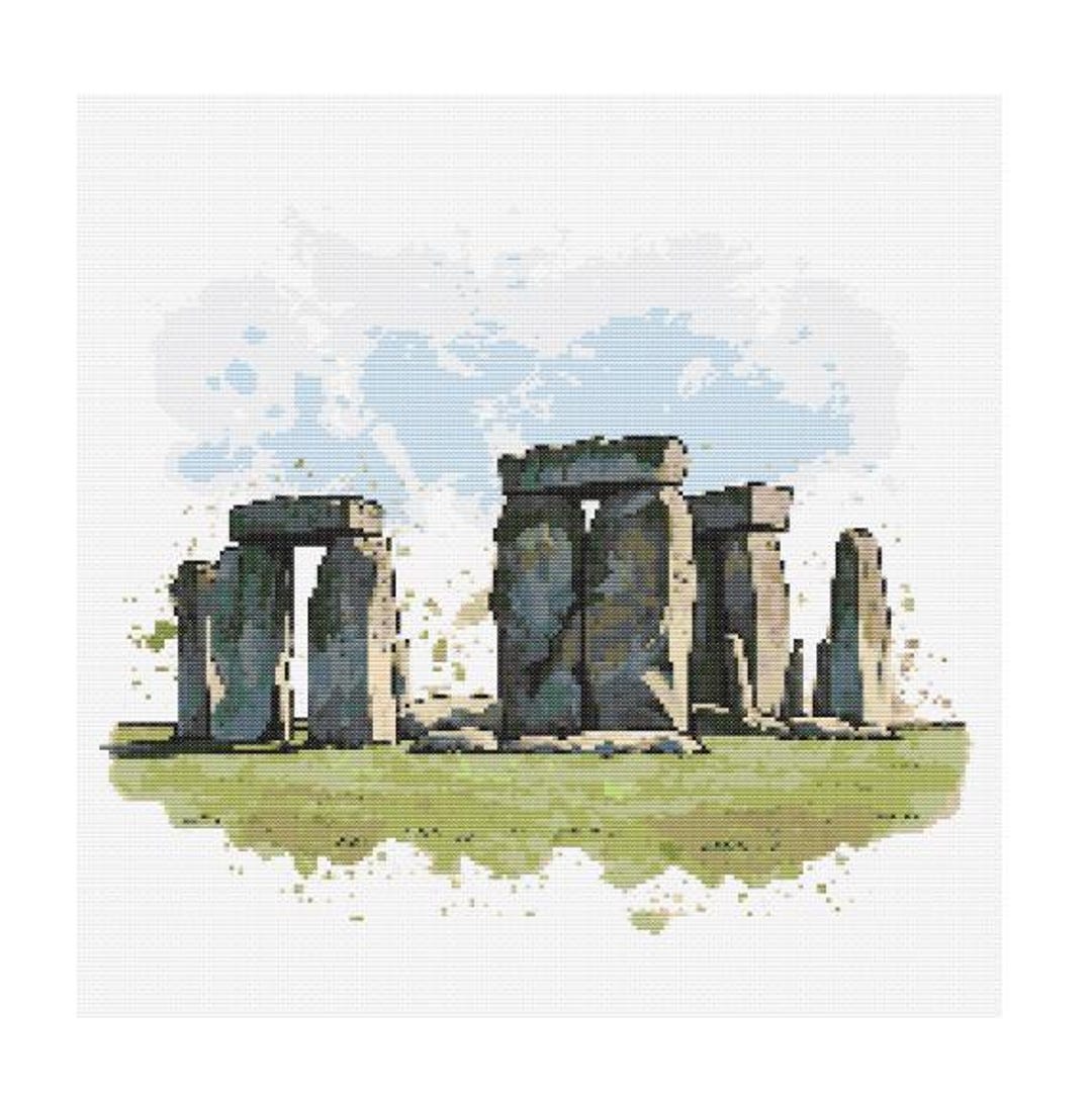 Stonehenge Cross Stitch Pattern - 200 X 200 Stitches - Etsy