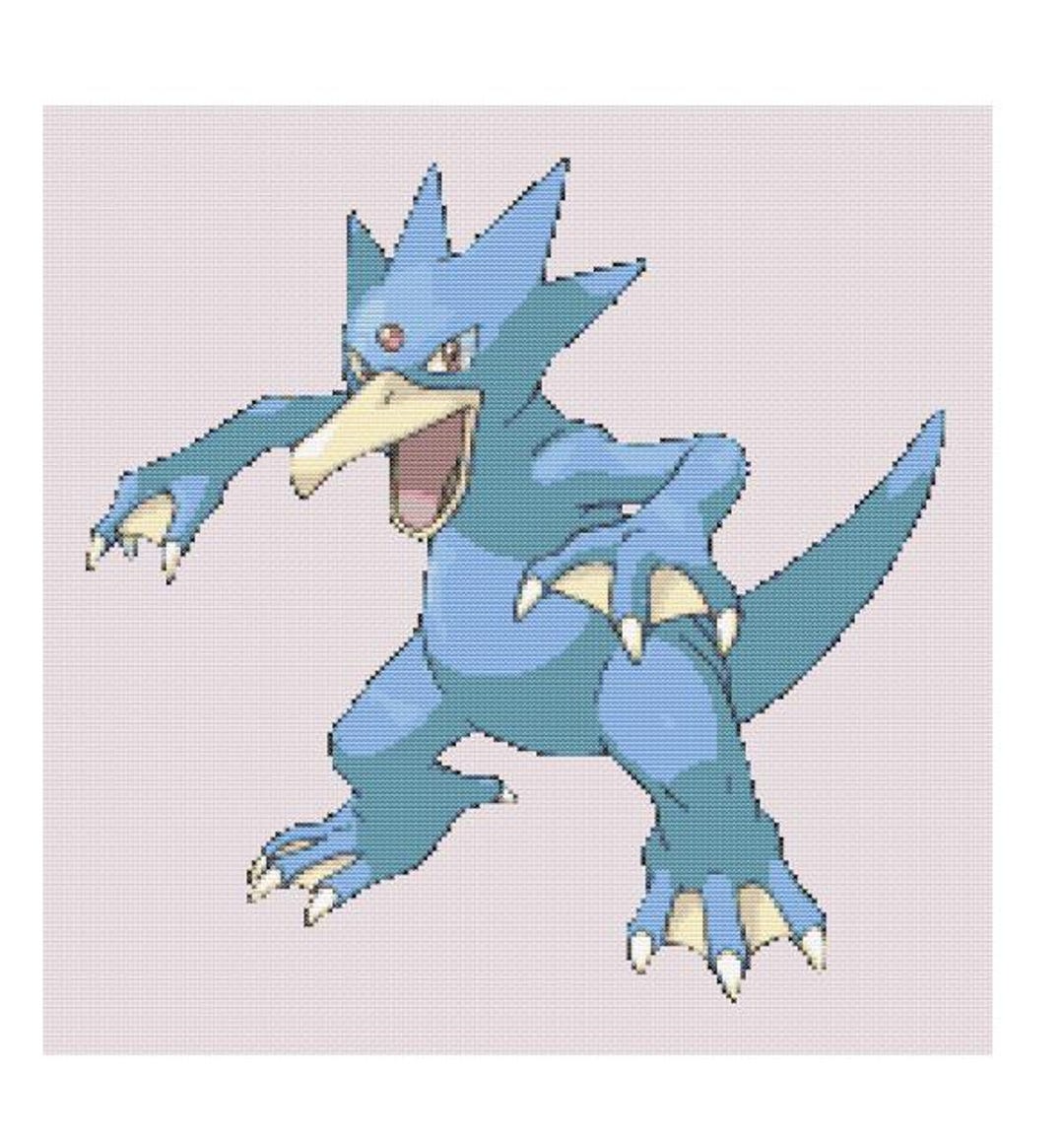 Golduck Pokemon Stitch Pattern - Design Size: 200 X 200 Stitches - Etsy