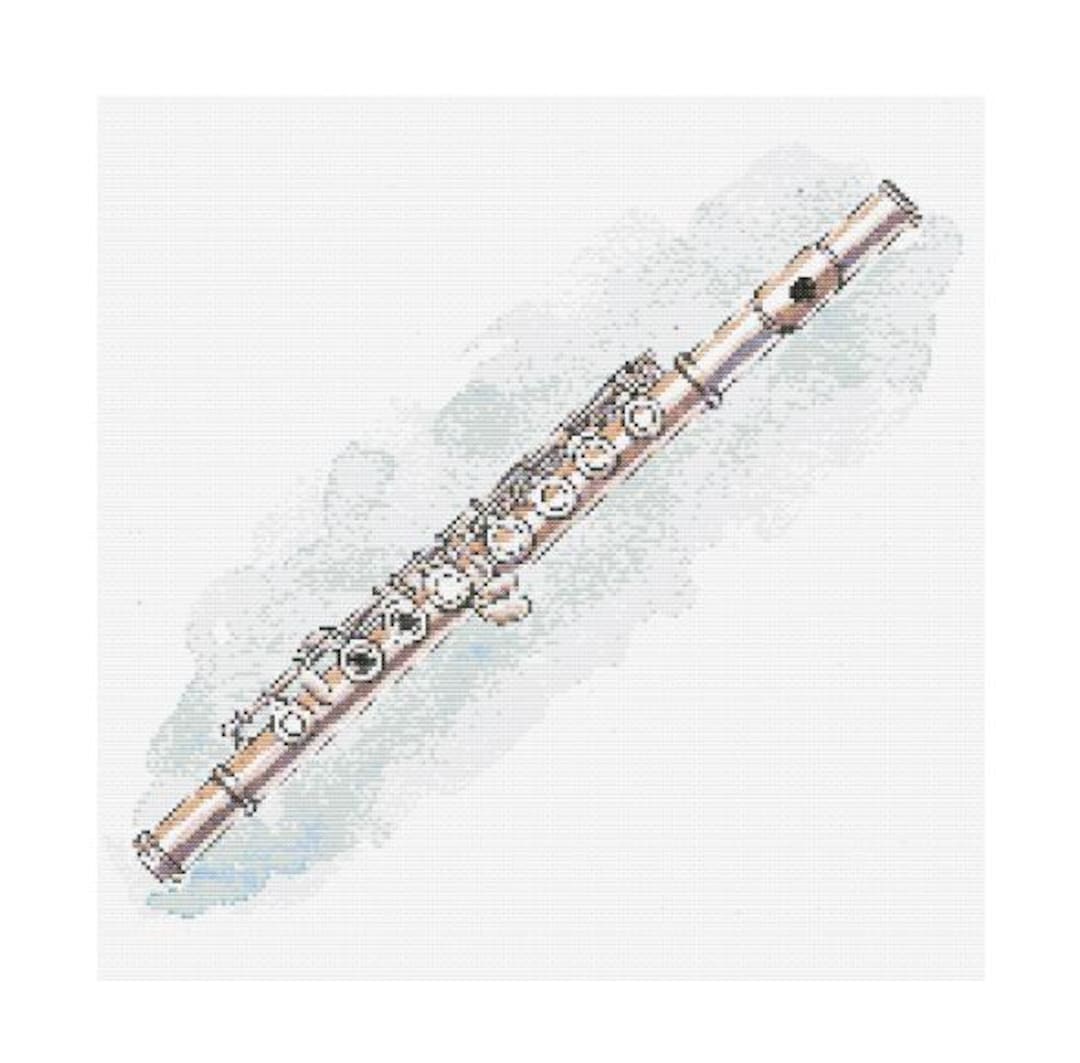 Flute Cross Stitch Pattern - Design Size: 200 X 200 Stitches - Etsy