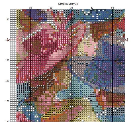 Kentucky Derby Hats Cross Stitch Pattern - Design Size: 200 X 200 ...