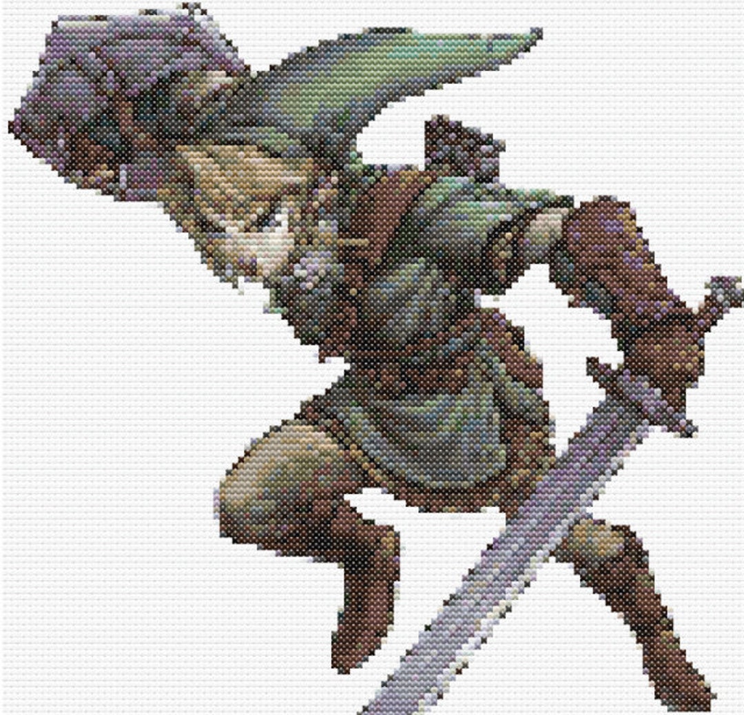 Link zelda Cross Stitch Pattern Design Size: 120 X 135 Stitches - Etsy UK