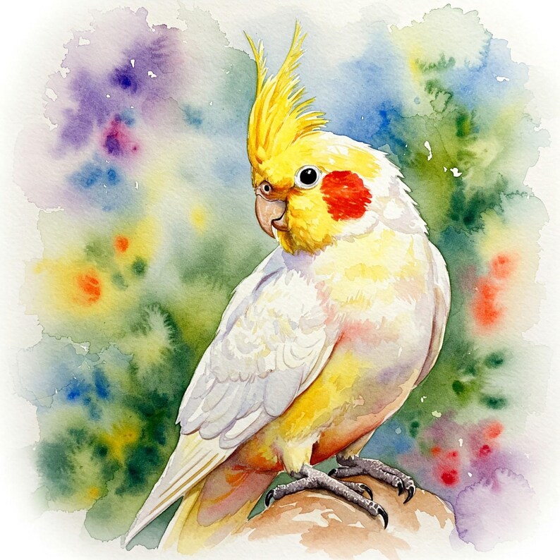 Cockatoo Watercolor Cross Stitch Pattern - Design Size: 200 X 200 ...