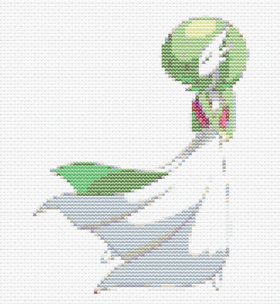 Gardevoir pokémon Cross Stitch Pattern Design Size: 90 X 106 Stitches ...