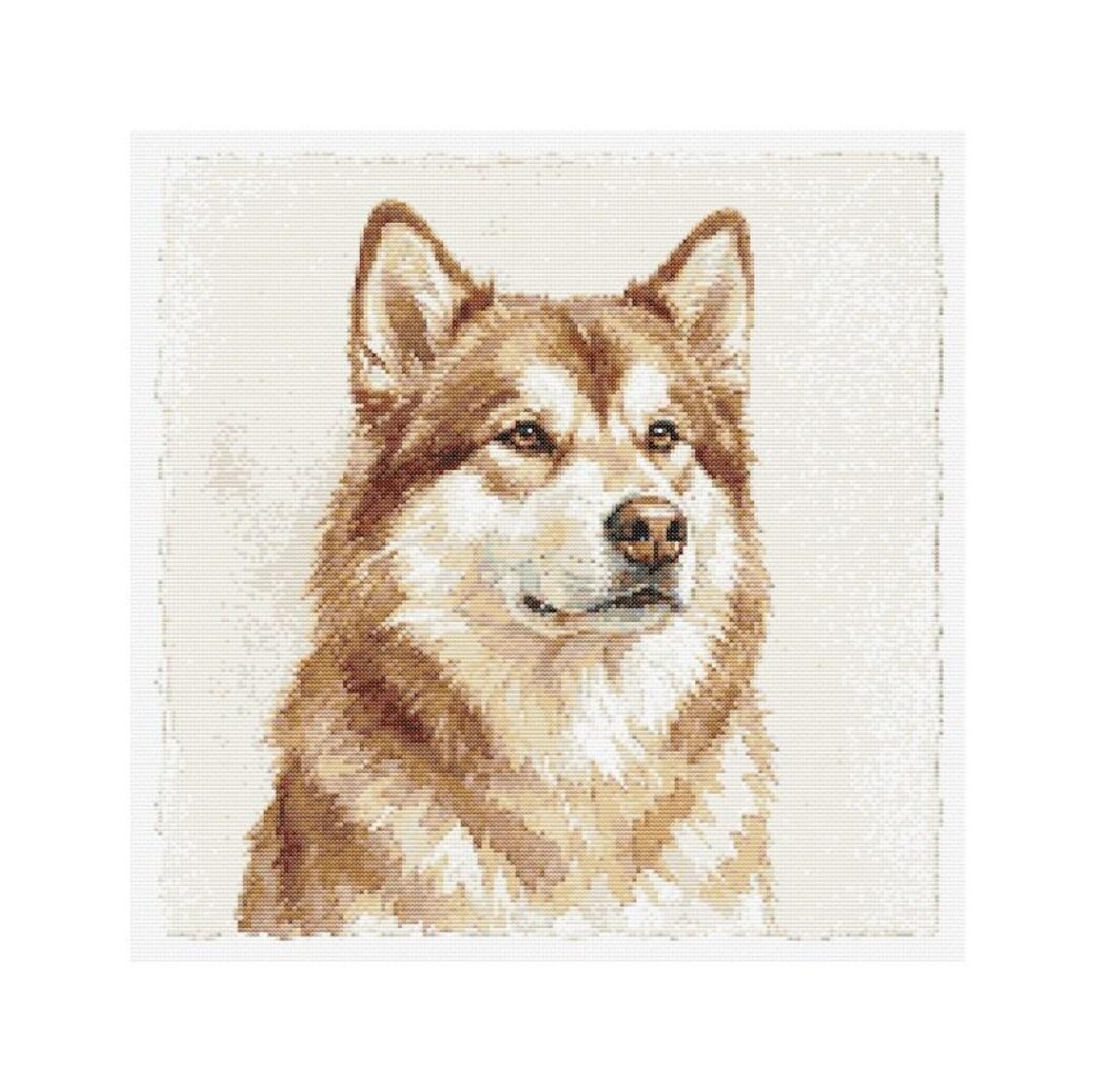 Alaskan Malamute Watercolor Cross Stitch Pattern - Design Size: 200 X ...