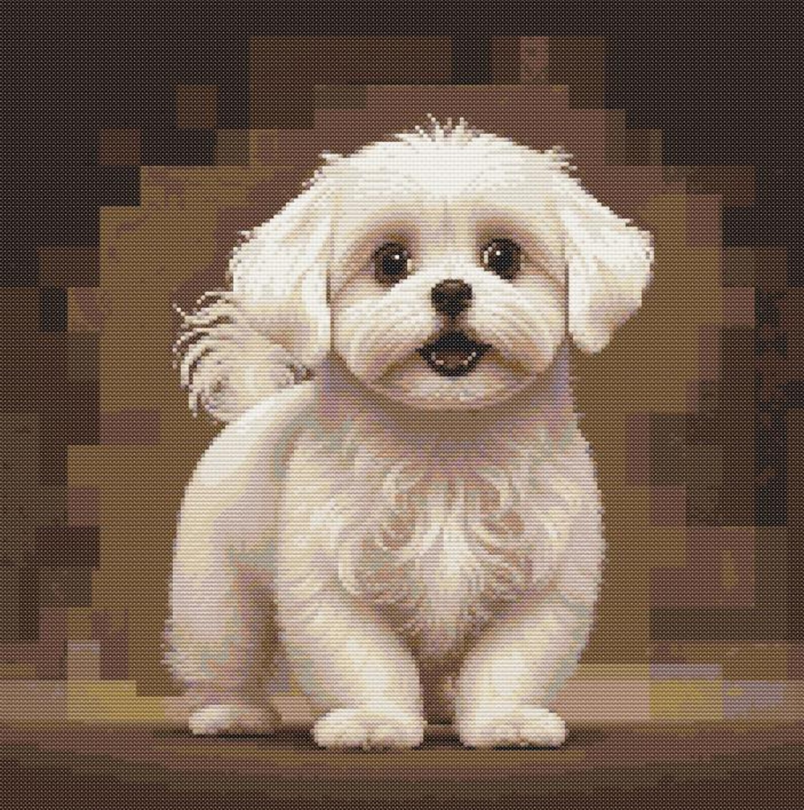 Maltipoo Dog Cross Stitch Pattern - Design Size: 200 X 200 Stitches - Etsy