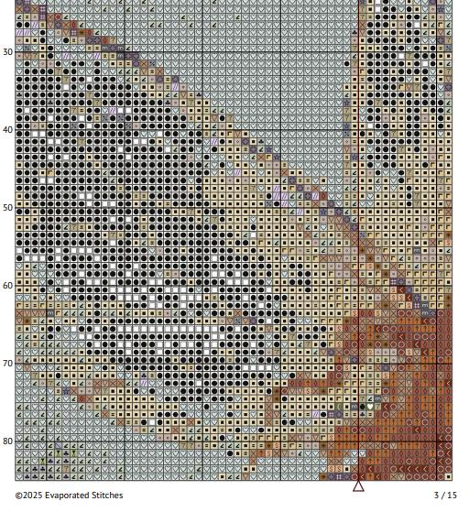 Faerie Watercolor Cross Stitch Pattern - Design Size 200 X 200 Stitches ...