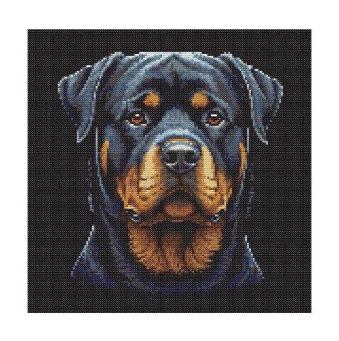 Rottweiler Cross Stitch Pattern - Design Size: 150 X 150 Stitches - Etsy