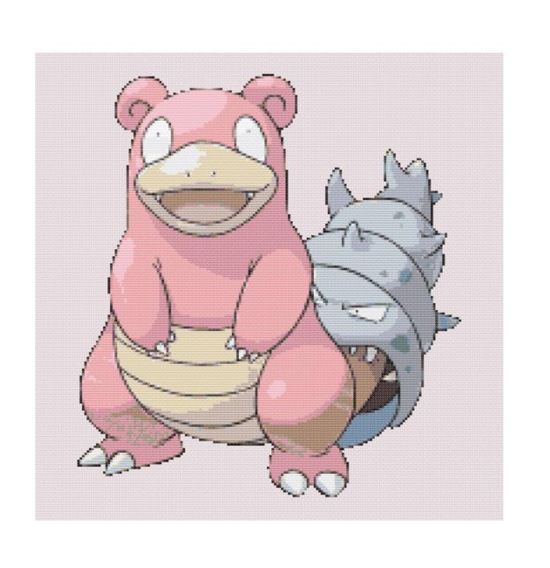 Slowbro Pokemon Stitch Pattern Design Size: 200 X 200 Stitches - Etsy