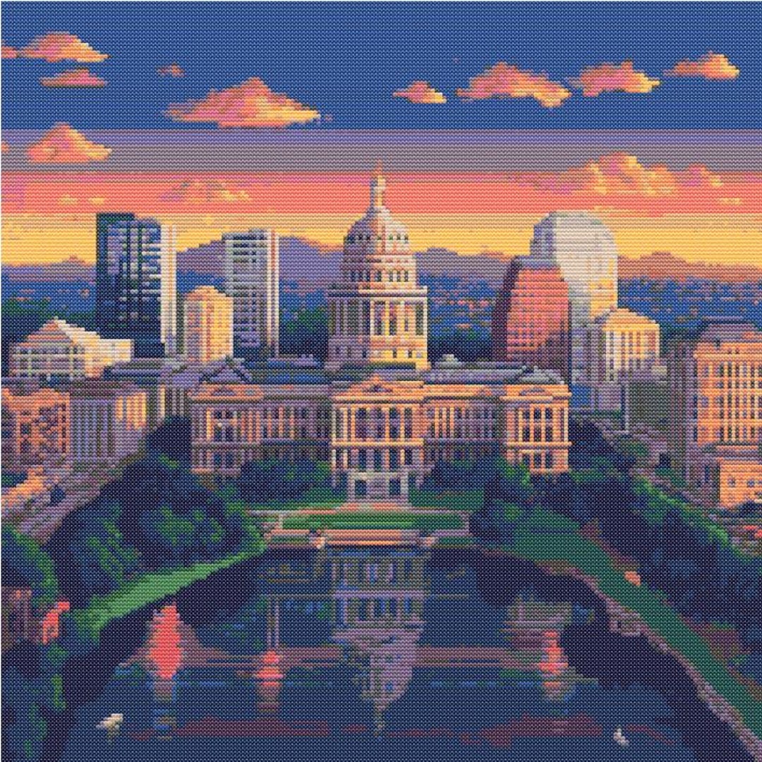Austin, Texas Capitol Building Cross Stitch Pattern - 200 X 200 ...