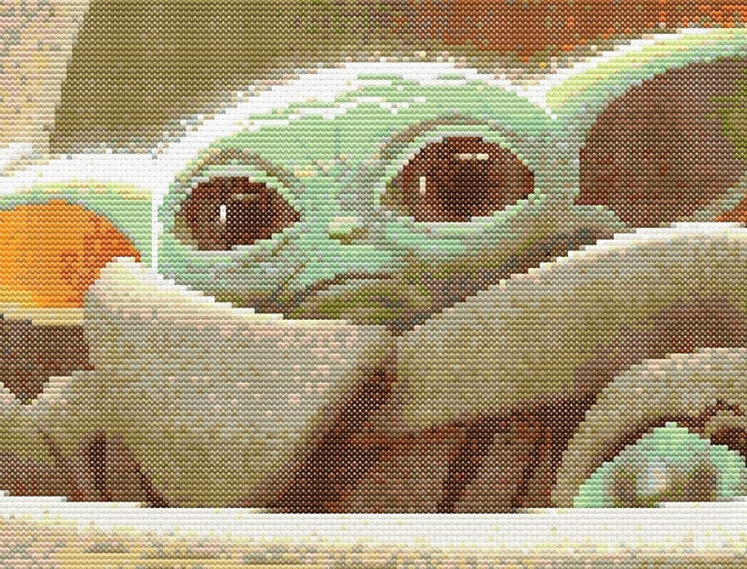 Baby Yoda Cross Stitch Pattern 20,000 Stitches 200x100 - Etsy
