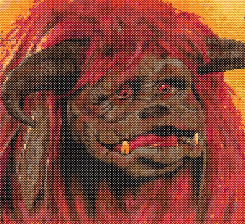 Ludo From Labyrinth Cross Stitch Pattern - 20550 Stitches, (150 X 137 ...