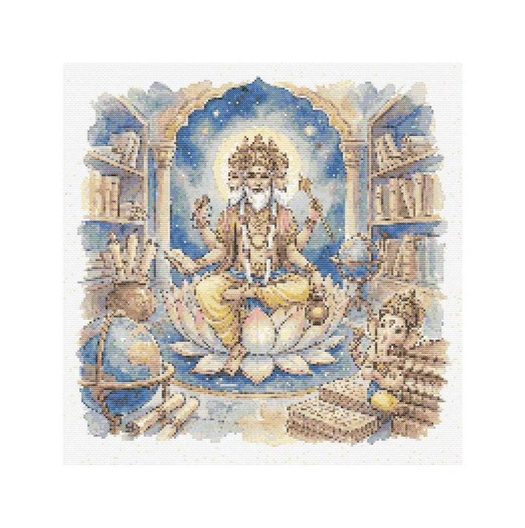 Hindu Brahma Cross Stitch Pattern - Design Size: 200 X 200 Stitches - Etsy