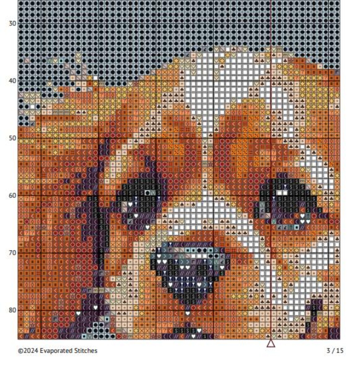 Cocker Spaniel Watercolor Cross Stitch Pattern Design Size: 200 X 200 ...