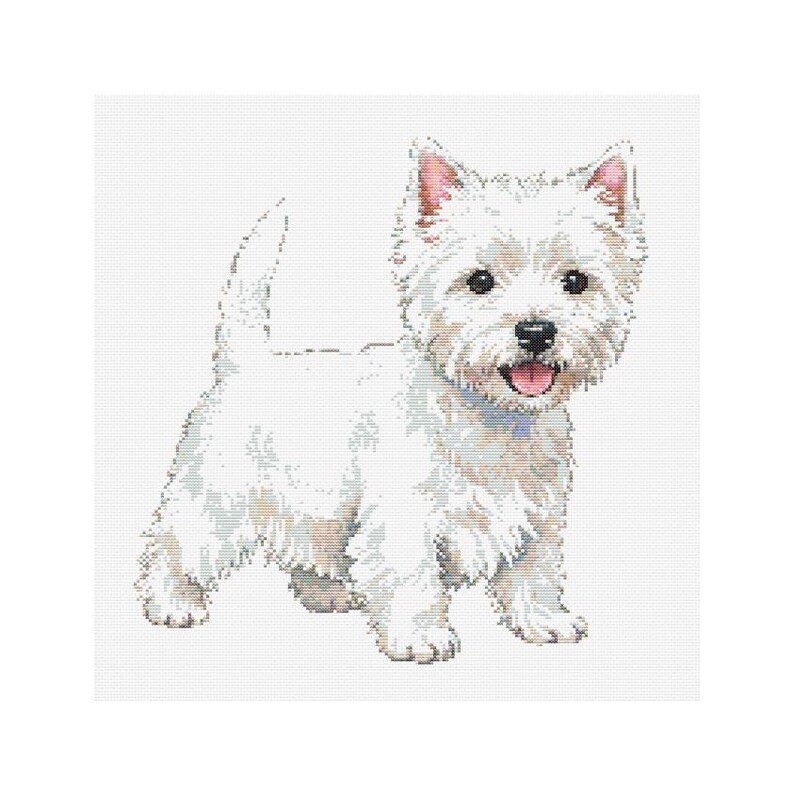 Westie Watercolor Cross Stitch Pattern - Design Size: 200 X 200 ...