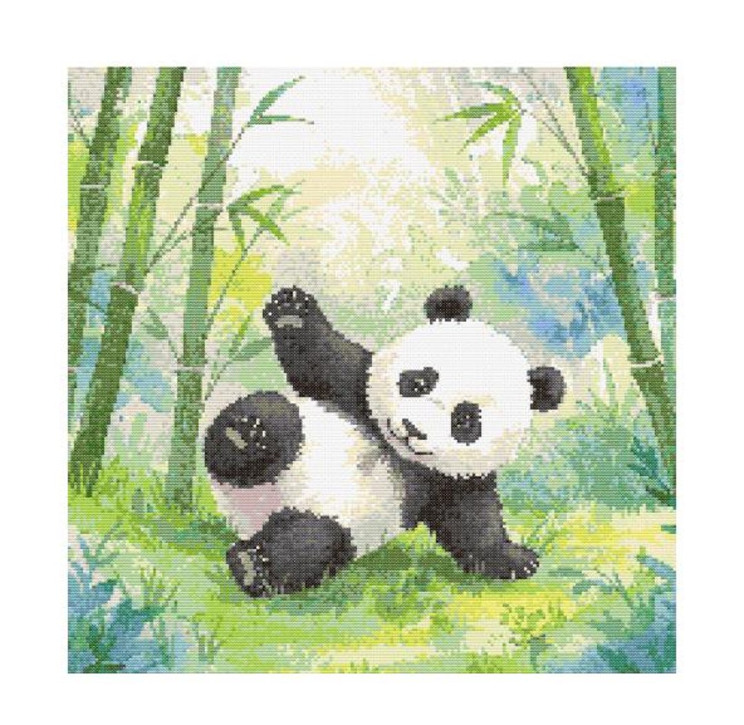 Panda Bear Watercolor Cross Stitch Pattern - Design Size: 200 X 200 ...