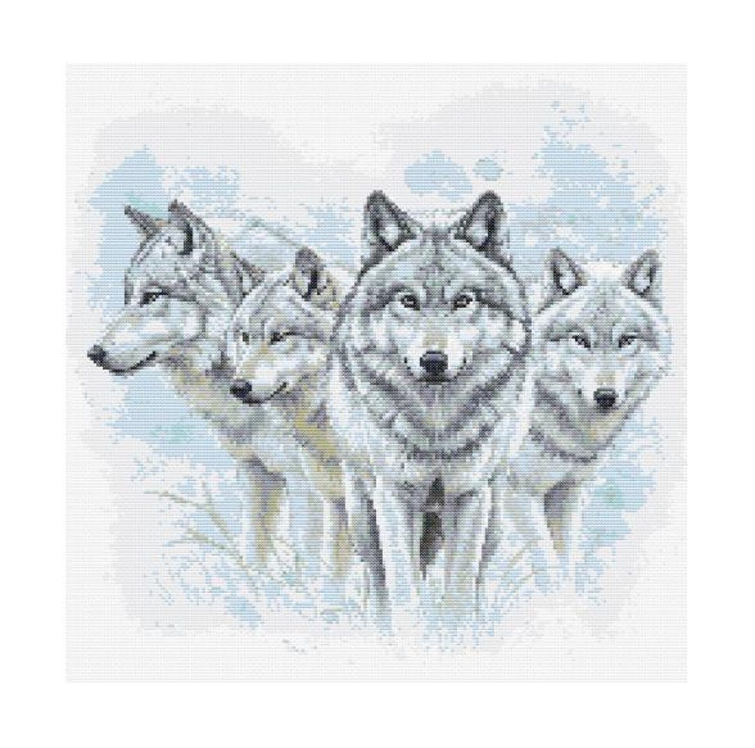 Leader of the Wolf Pack Cross Stitch Pattern - 200 X 200 Stitches - Etsy