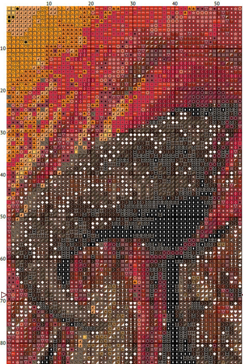 Ludo From Labyrinth Cross Stitch Pattern - 20550 Stitches, (150 X 137 ...