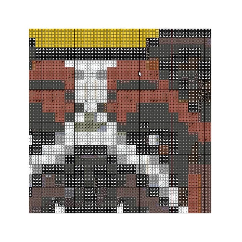 Bulldog Cross 8-bit Stitch Pattern - Design Size: 200 X 200 Stitches - Etsy