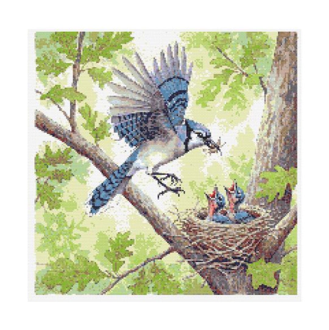 Blue Jay Watercolor Cross Stitch Pattern - Design Size: 200 X 200 ...