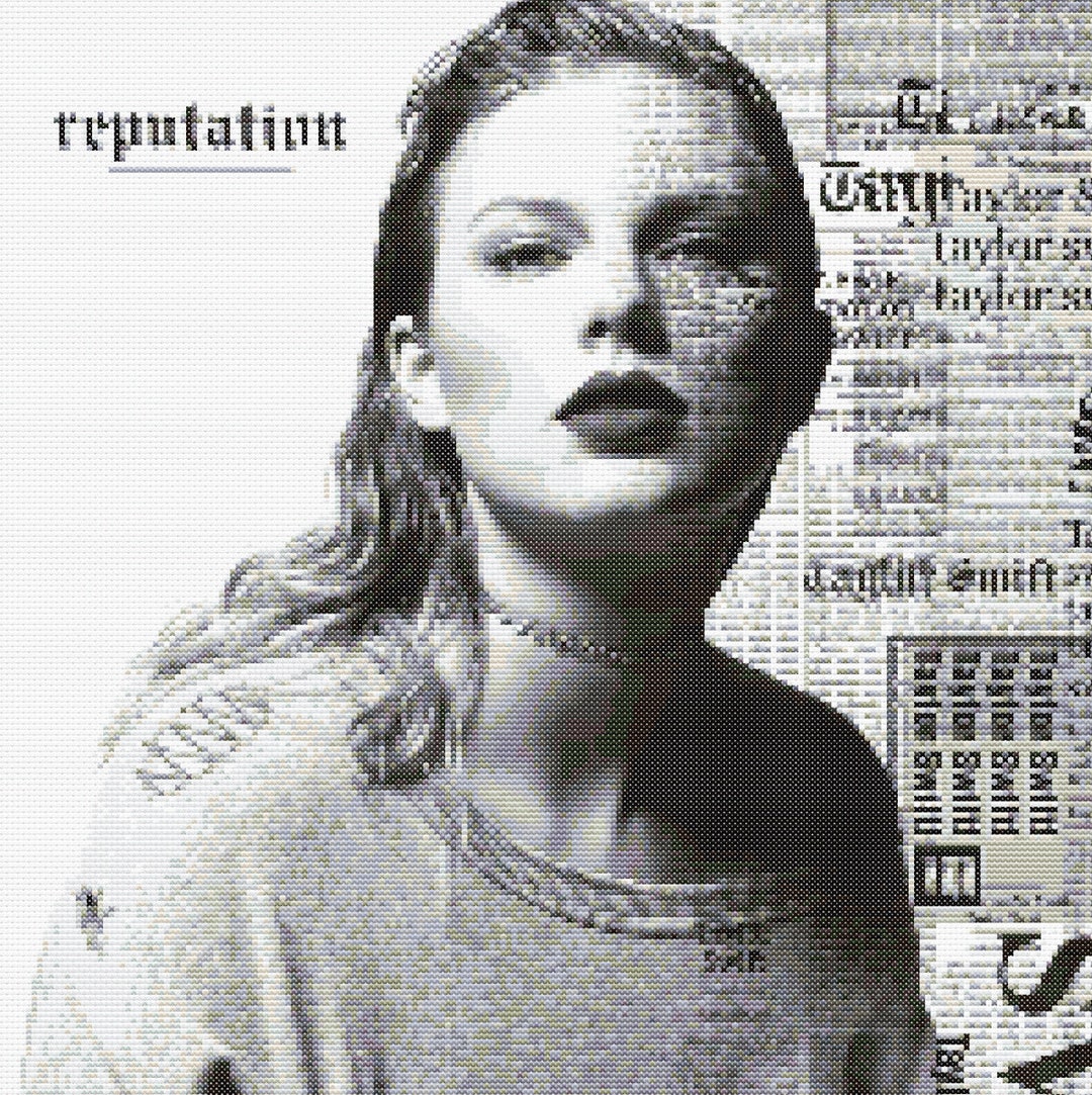 Swiftie Fan Art - Reputation Cross Stitch Pattern - 200 X 200 Stitches ...